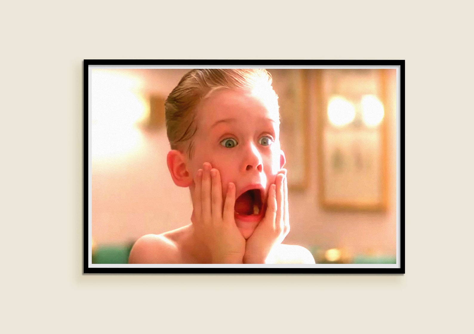 Home Alone Movie Poster, Funny Bathroom Art, Kevin Mccallister Print ...
