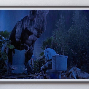 Jurassic Park Movie Poster, Funny Bathroom Wall Art Print, Bathroom ...