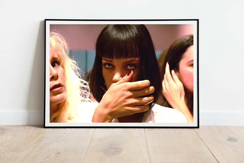 Pulp Fiction Movie Poster Mia Wallace Printable Bathroom - Etsy