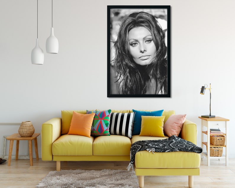 Sophia Loren Poster Black and White Vintage Photo Sophia - Etsy