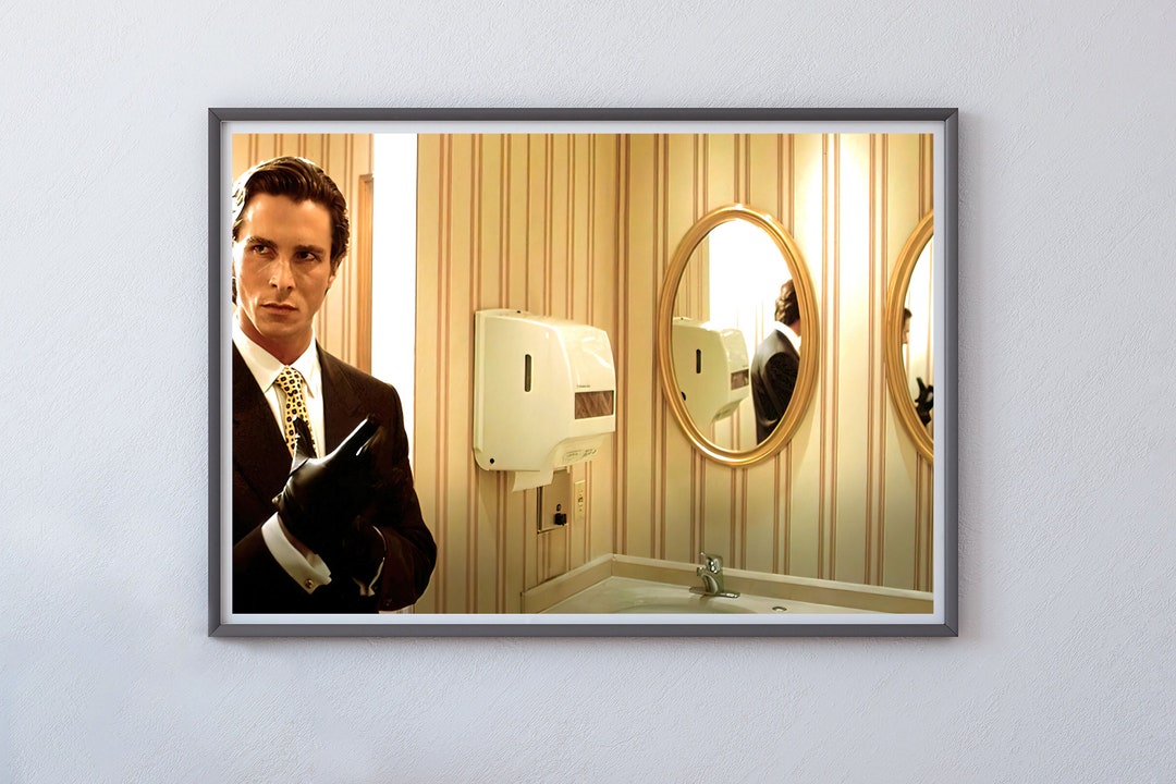 American Psycho Patrick Bateman Poster, Printable Bathroom Wall Art ...
