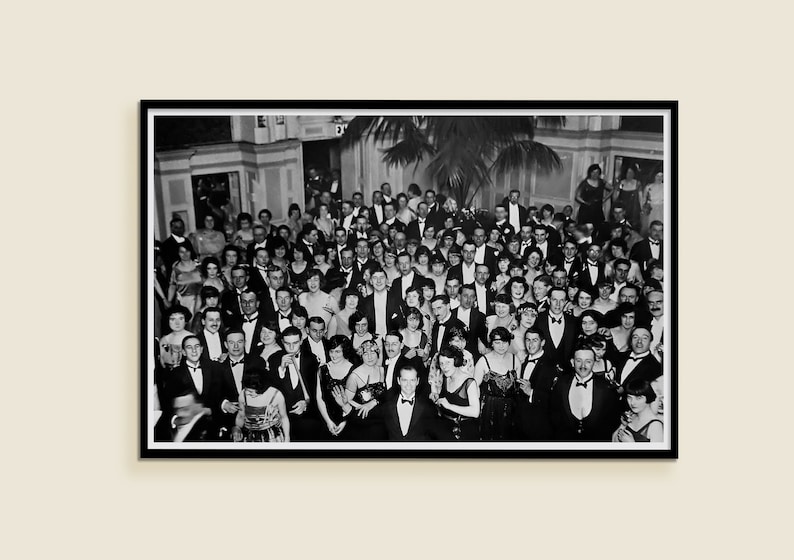 The Shining Overlook Hotel Dinner Ball, Vintage Black and White Photo ...