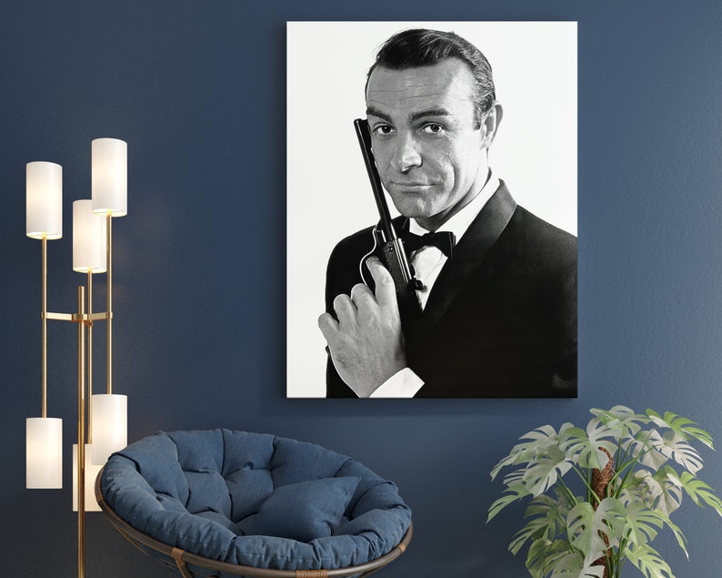 James Bond Movie Poster Sean Connery Print James Bond Art - Etsy
