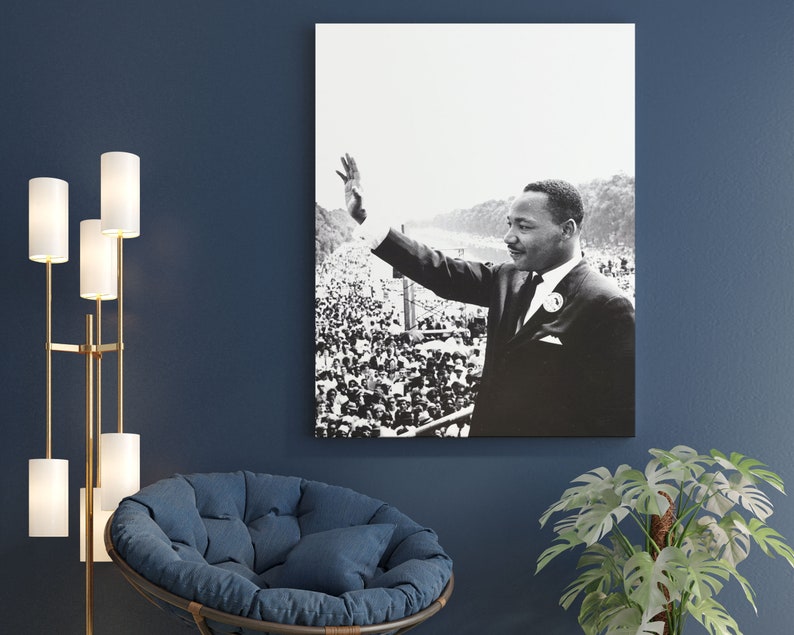 Martin Luther King Poster Vintage Print Black and White - Etsy