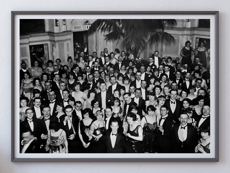 The Shining Overlook Hotel Dinner Ball, Vintage Black and White Photo ...