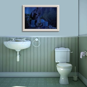 Jurassic Park Movie Poster, Funny Bathroom Wall Art Print, Bathroom ...