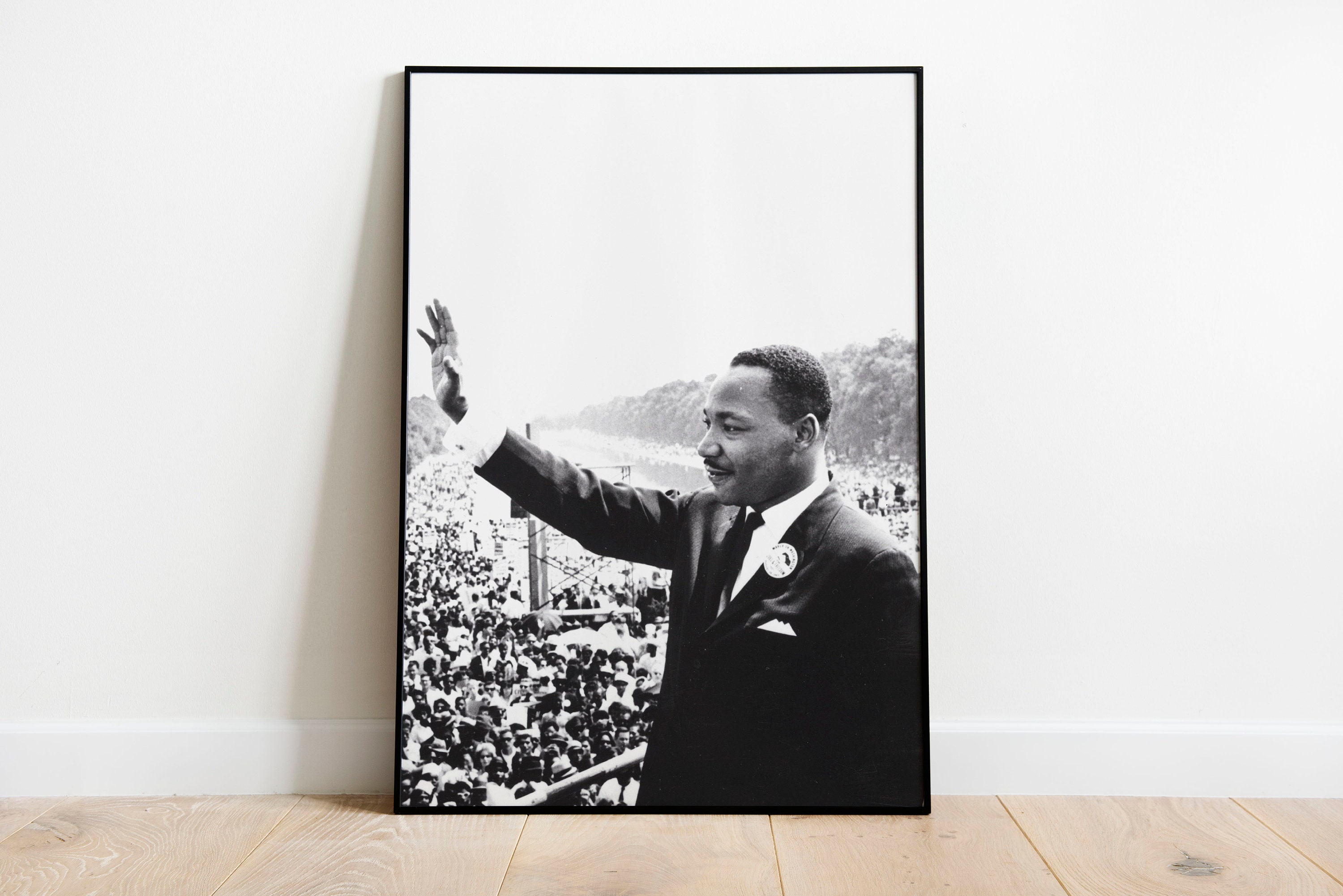 Martin Luther King Poster Vintage Print Black and White - Etsy
