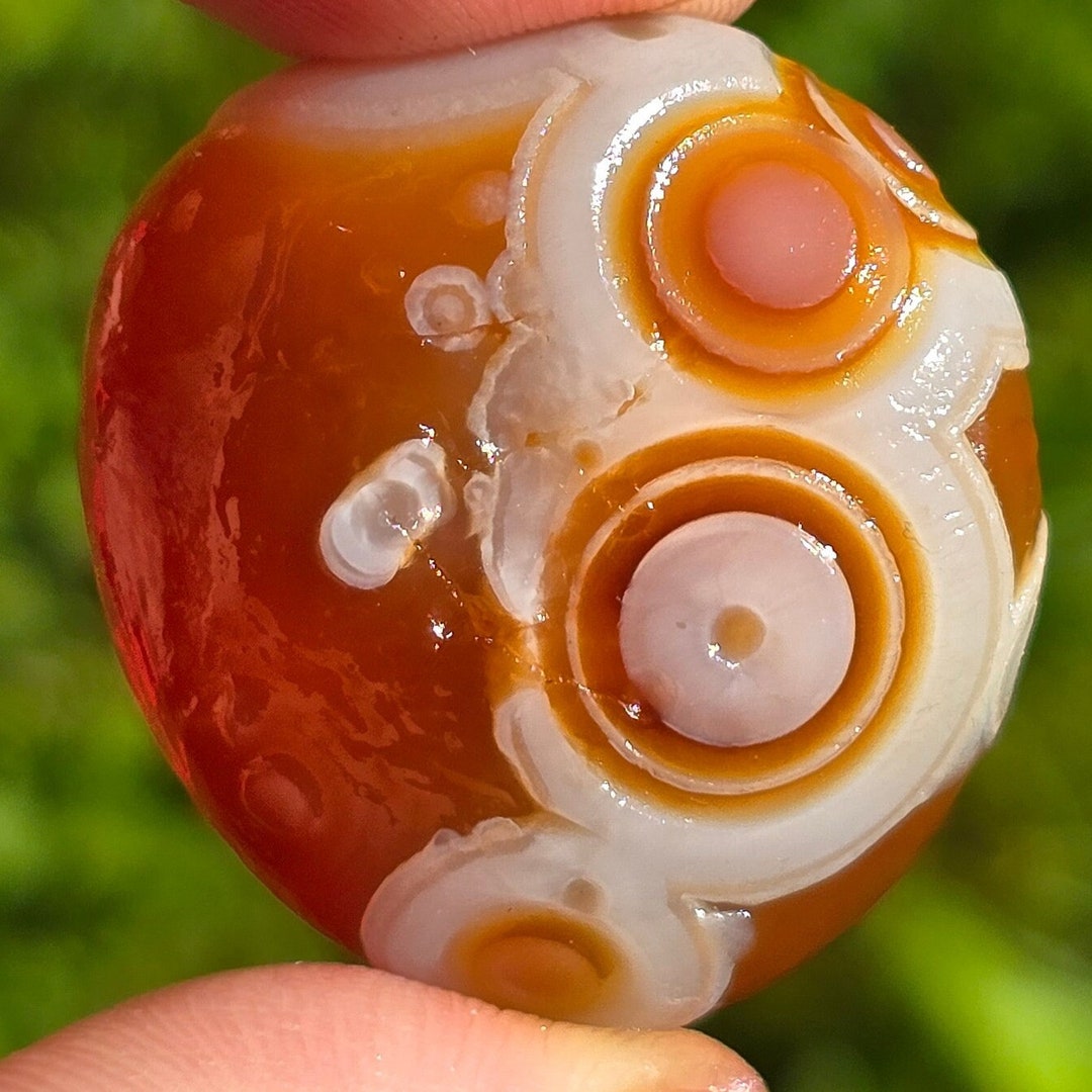 Rare Orange Eye Agate. Shaman Stone. Evil Eye Protection. - Etsy