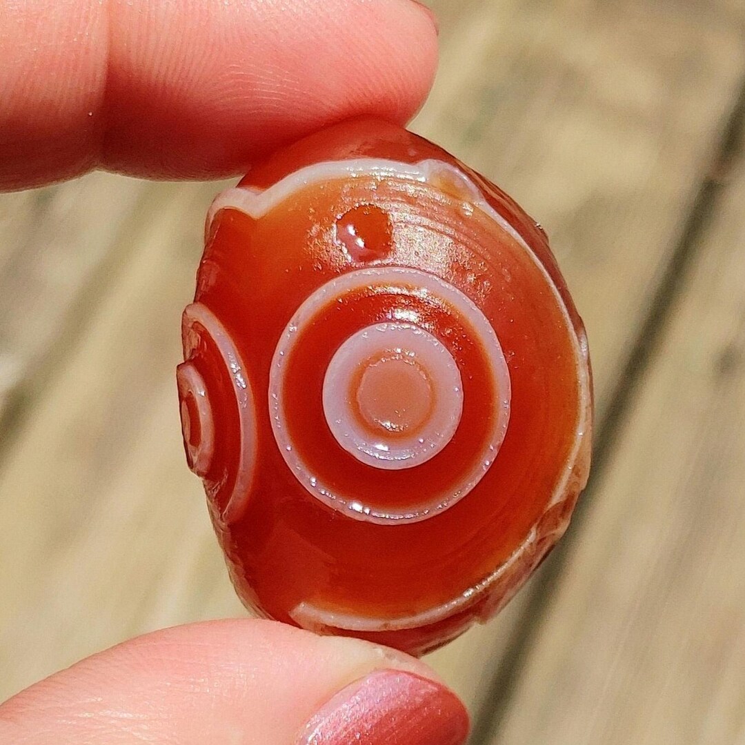 Rare DARK Orange Eye Agate. Shaman Stone. Evil Eye Protection. - Etsy