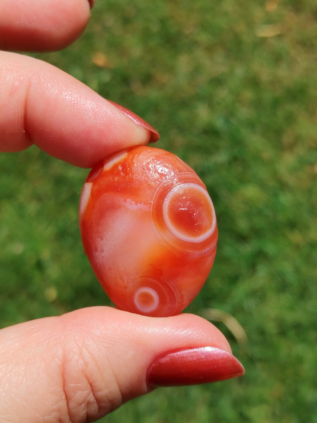 Rare DARK Orange Eye Agate. Shaman Stone. Evil Eye Protection. - Etsy