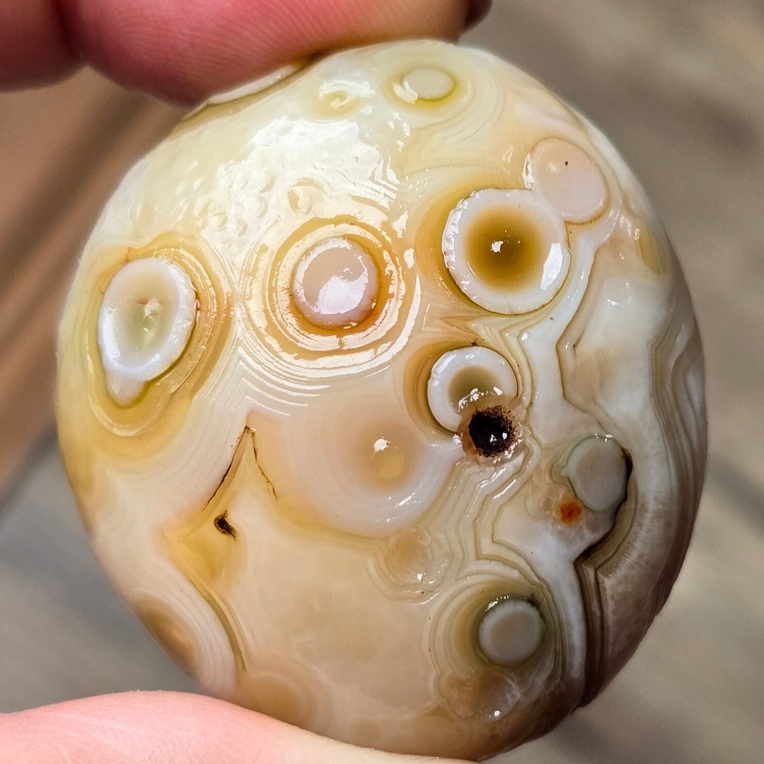 Rare Mongolian Gobi Desert Eye Agate: Alxa Black Angel Stone - Etsy