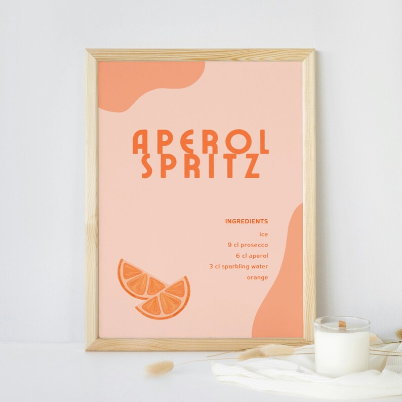 Retro Prints - Aperol Spritz, Limoncello Spritz & Wildberry Lillet ...