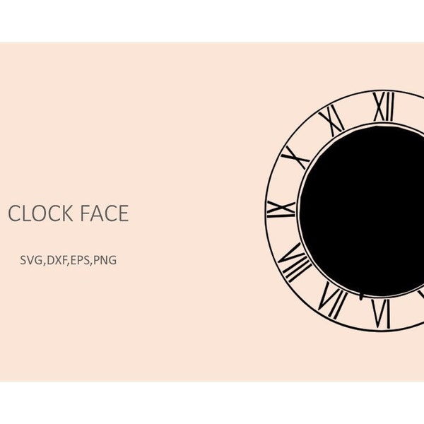 Roman Number Clock Face Svg - Etsy