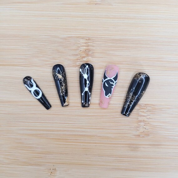 Taurus Zodiac Sign Nails - Etsy