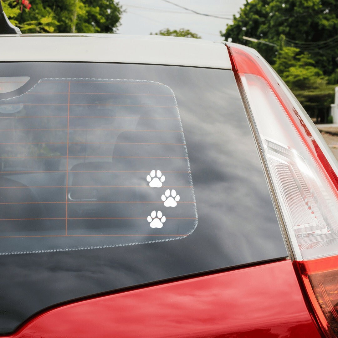Paw Prints Car Decal - Etsy