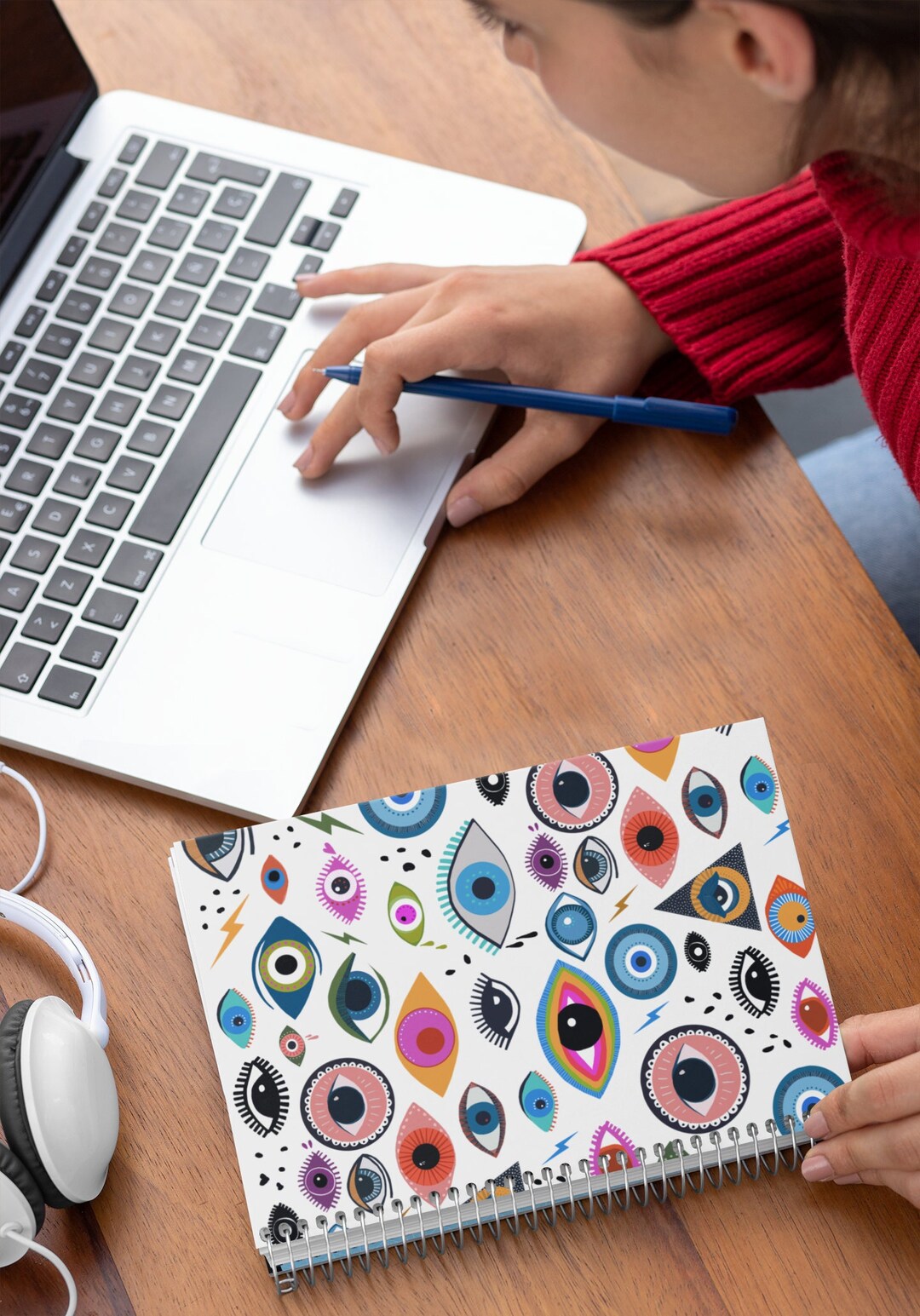 Evil Eye Spiral Notebook, Evil Eye Motivation Notes, Notebook Evil Eye ...