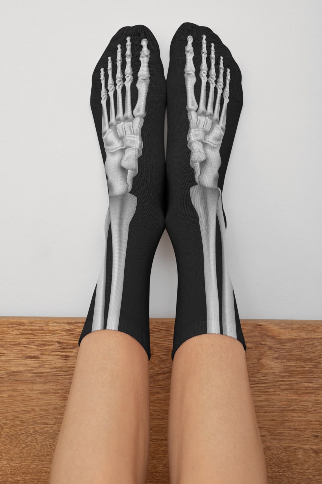 Halloween Skeleton Sublimation Socks, Fun Socks With Skeleton, Unique ...