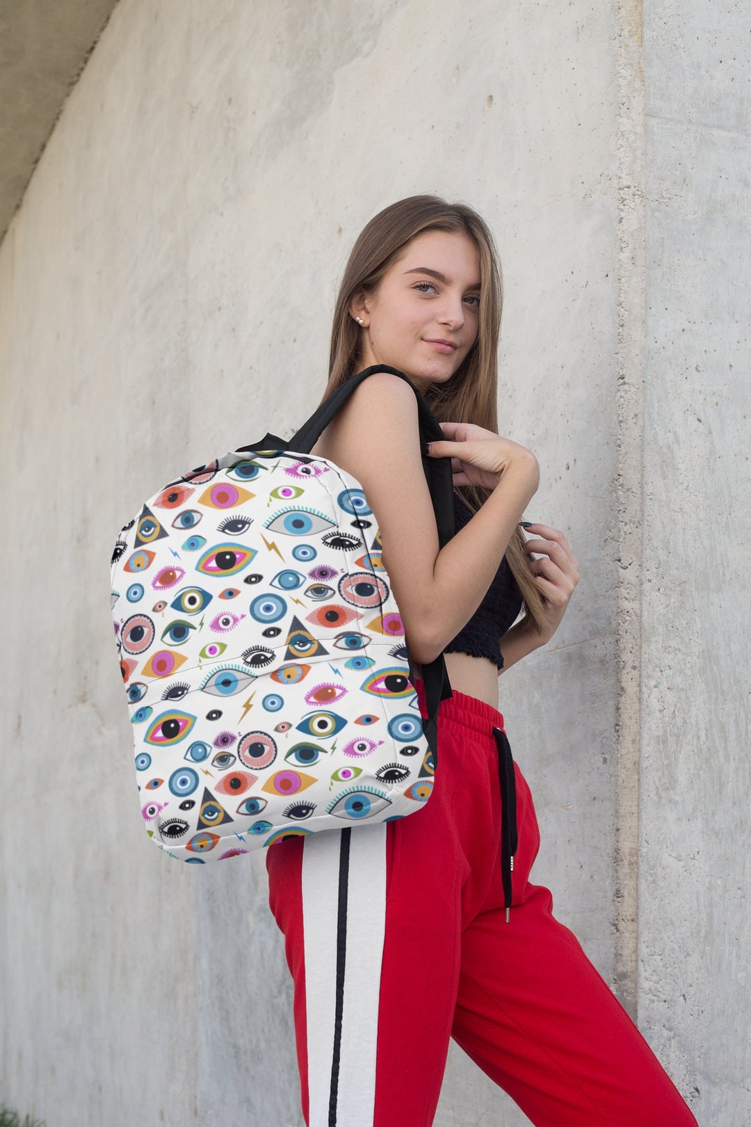 Enchanting Evil Eye Backpack: Colorful Design, Perfect for Back-to ...