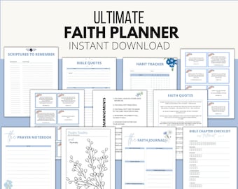 Ultimate Faith Planner Bundle, Printable Prayer Journal, Bible Reading ...