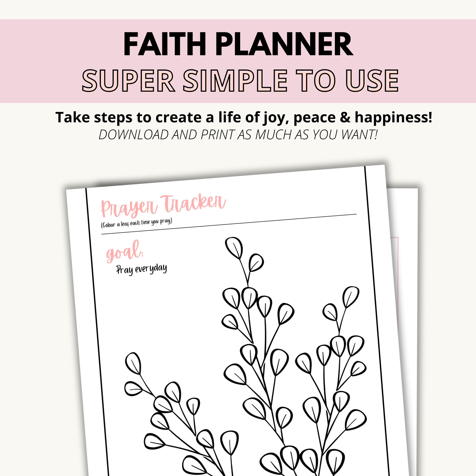 Ultimate Faith Planner Bundle, Printable Prayer Journal, Bible Reading ...