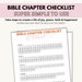 Bible Chapter Checklist Printable, Bible Journaling, Bible Tracker ...