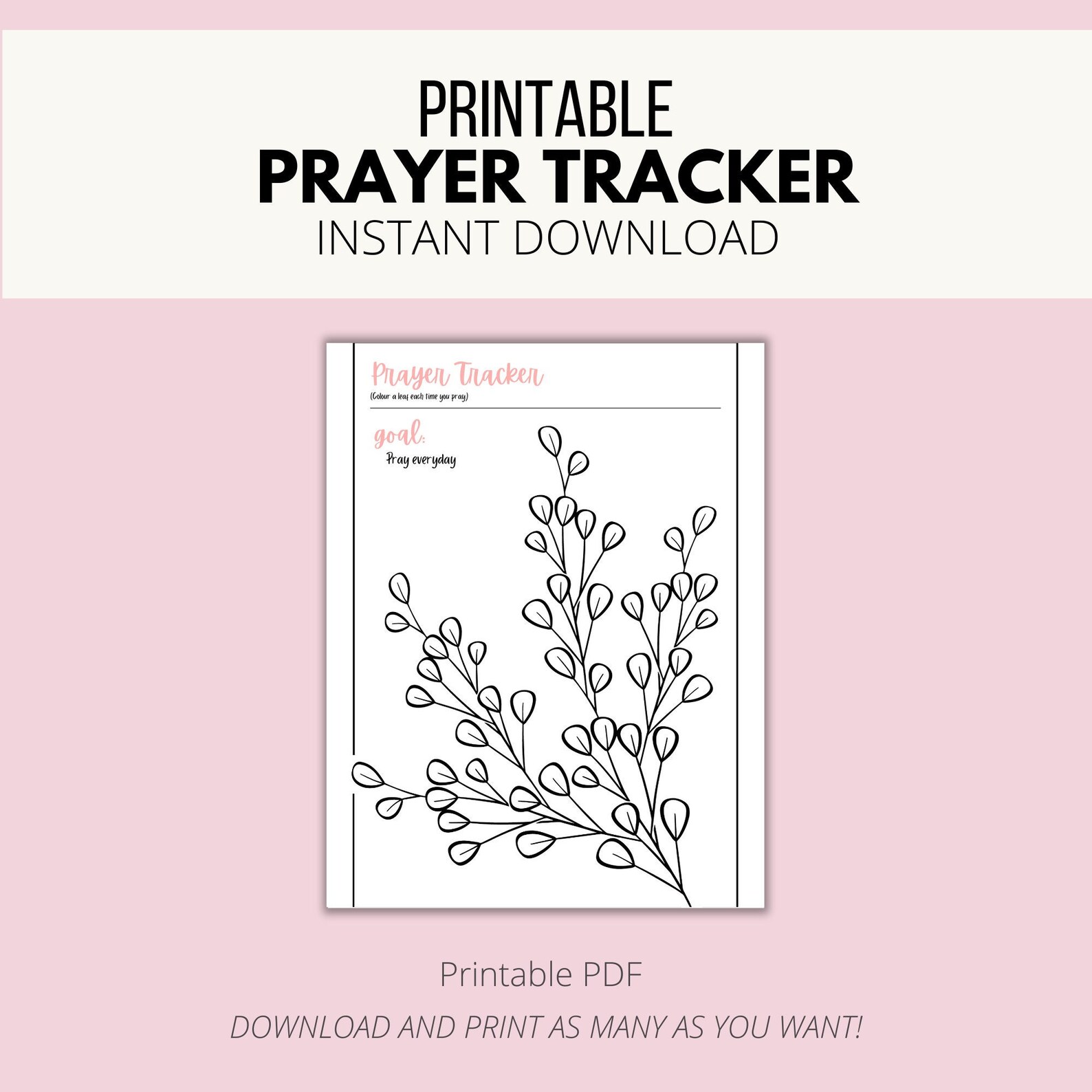 Printable Prayer Tracker, Prayer Planner, Prayer Journal, Faith Journal ...