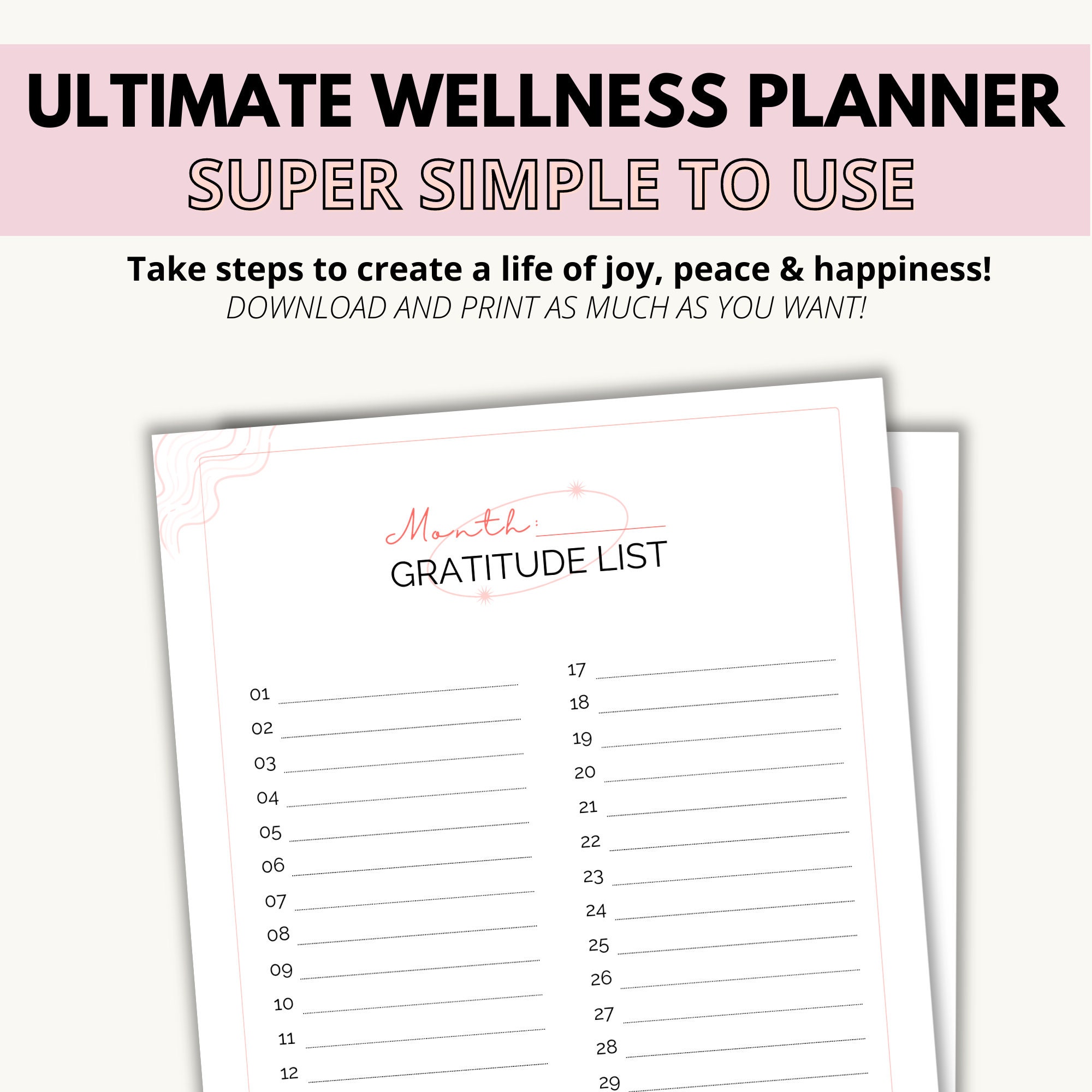 Ultimate Wellness Planner Bundle, Wellness Journal, Self-care Planner ...
