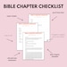 Bible Chapter Checklist Printable, Bible Journaling, Bible Tracker ...
