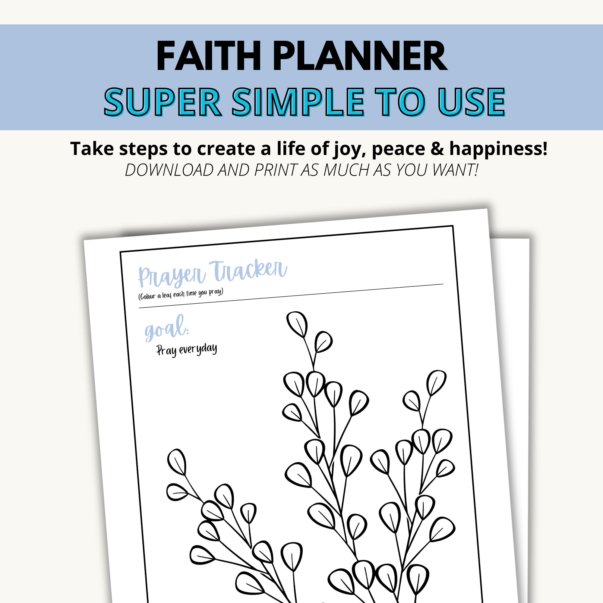 Ultimate Faith Planner Bundle, Printable Prayer Journal, Bible Reading ...