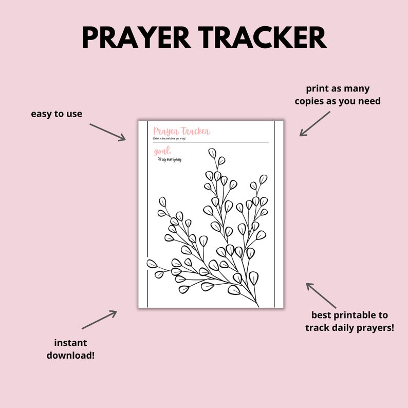 Printable Prayer Tracker, Prayer Planner, Prayer Journal, Faith Journal ...