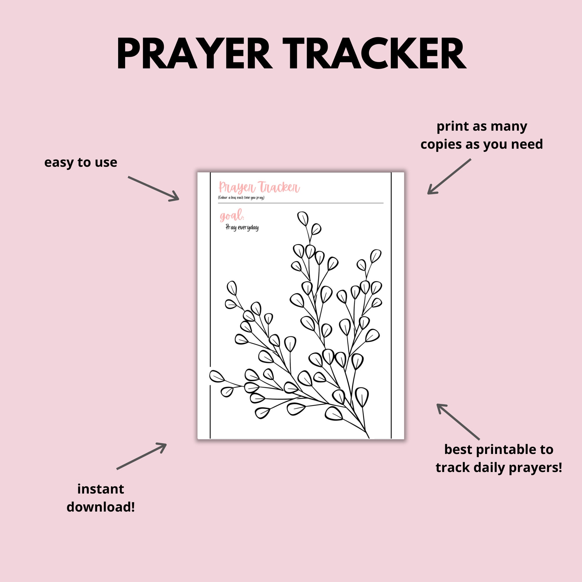 Printable Prayer Tracker, Prayer Planner, Prayer Journal, Faith Journal ...
