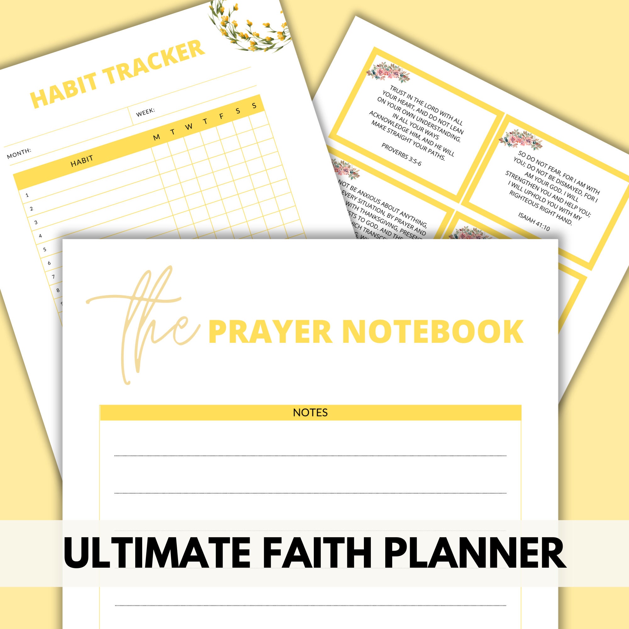Ultimate Faith Planner Bundle, Printable Prayer Journal, Bible Reading ...