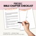 Bible Chapter Checklist Printable, Bible Journaling, Bible Tracker ...