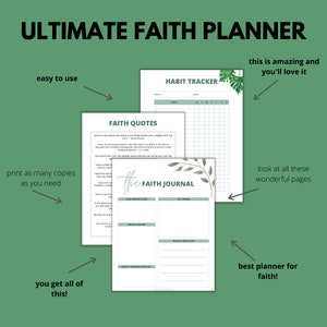 Ultimate Faith Planner Printable Bundle, Prayer Journal, Bible Reading ...