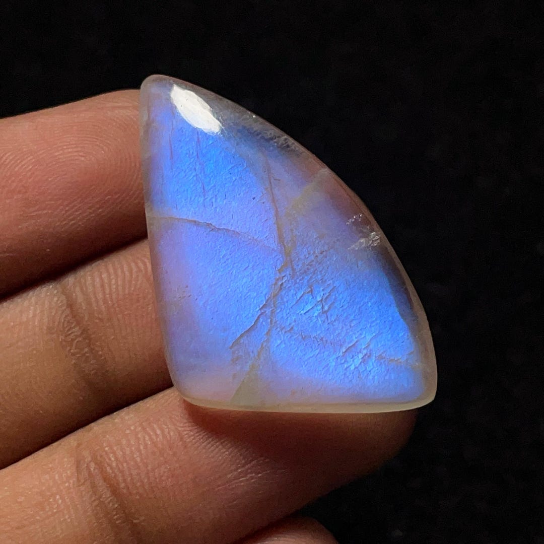 Russian Belomorite Moonstone, Freeform Cobochon, 35x20x4 MM, 21 CTS ...