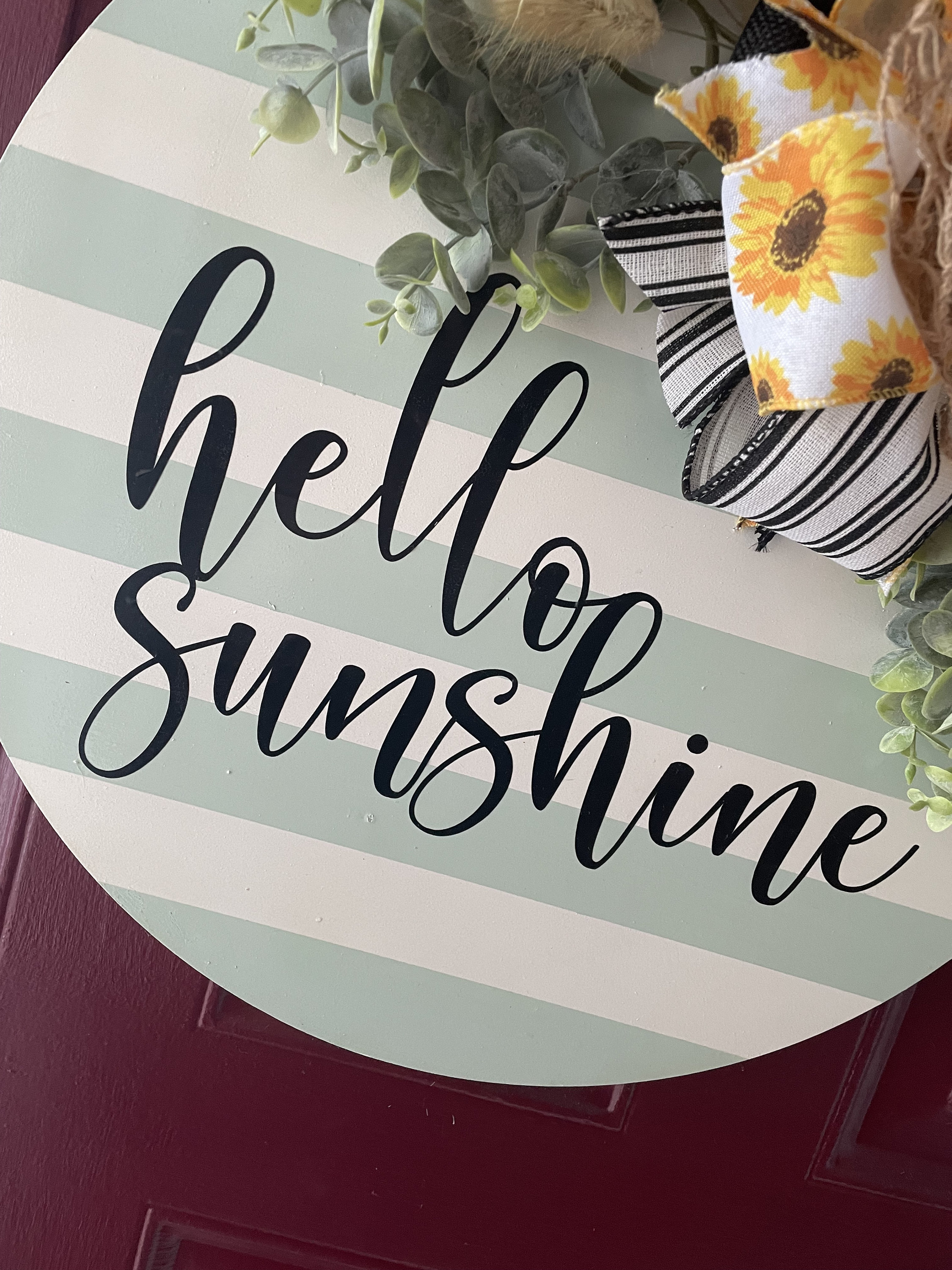 Hello Sunshine Door Hanger | Spring Door Hanger | Sunflowers | Spring ...