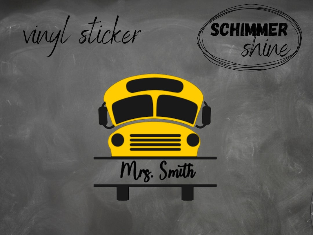 Bus Decal | Personalized Bus Driver Name Vinyl Sticker | Bus | Back to ...