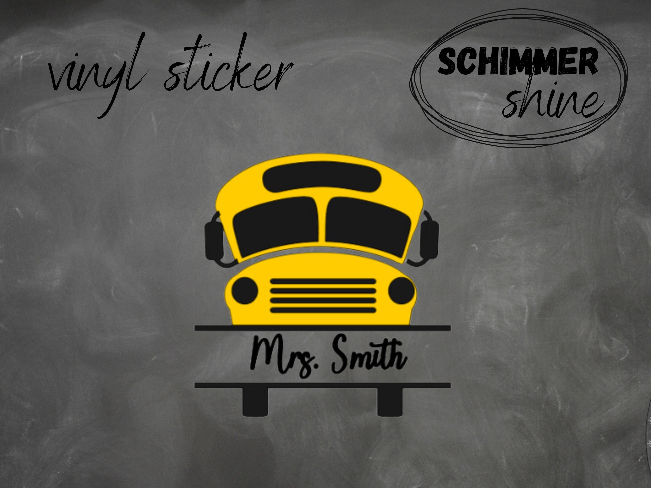 Bus Decal | Personalized Bus Driver Name Vinyl Sticker | Bus | Back to ...