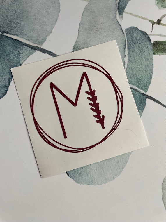 Monogram Decal Monogram Vinyl Decal Sticker Vinyl Monogram - Etsy