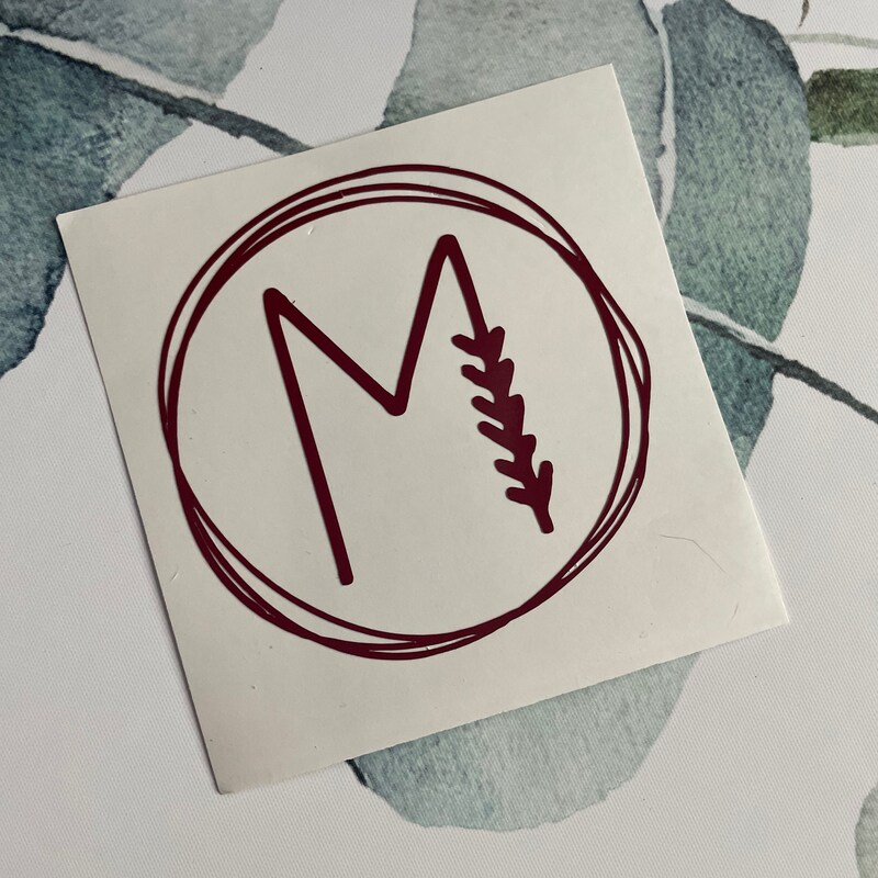 Monogram Vinyl Decal - Etsy