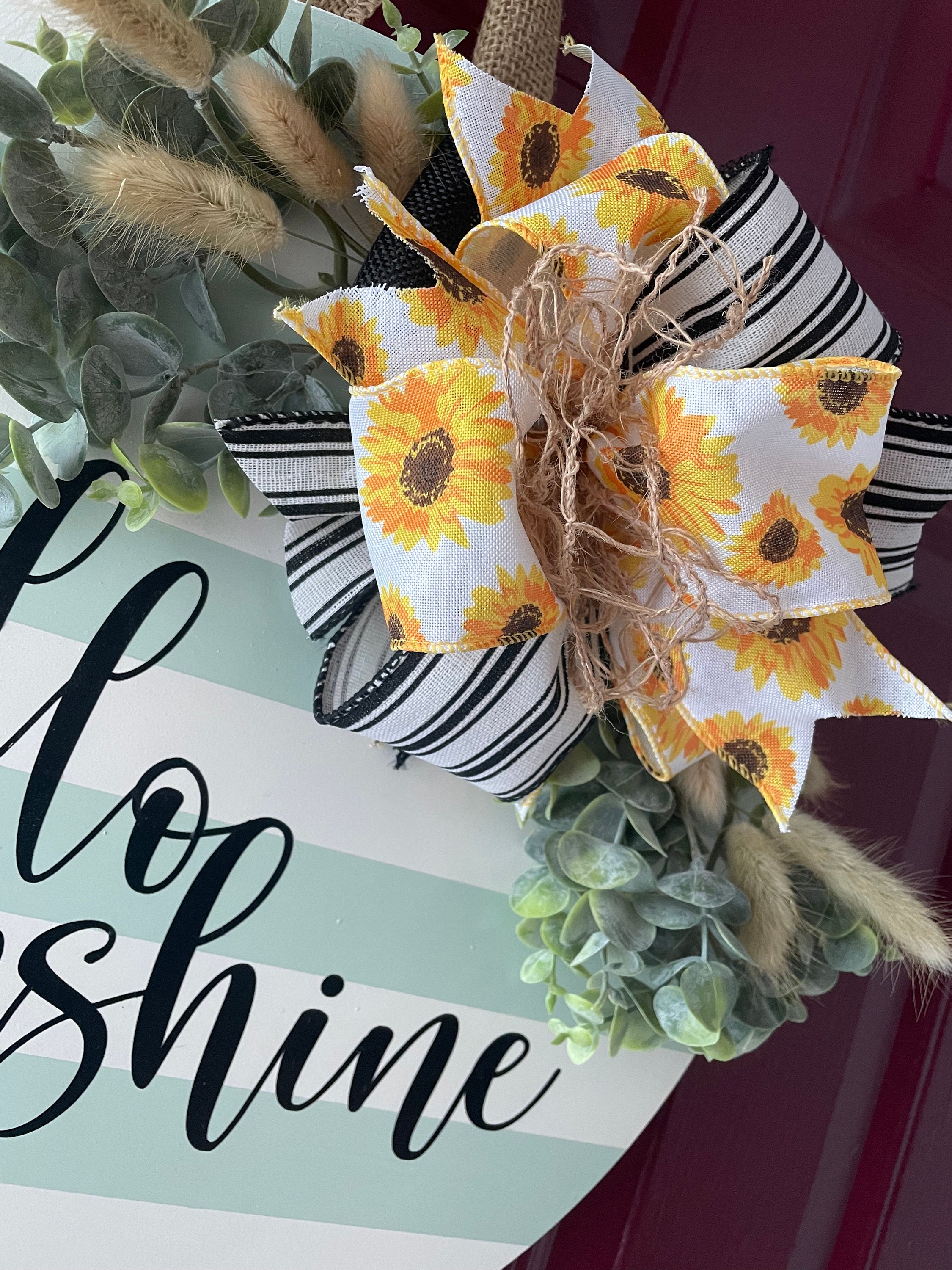Hello Sunshine Door Hanger | Spring Door Hanger | Sunflowers | Spring ...