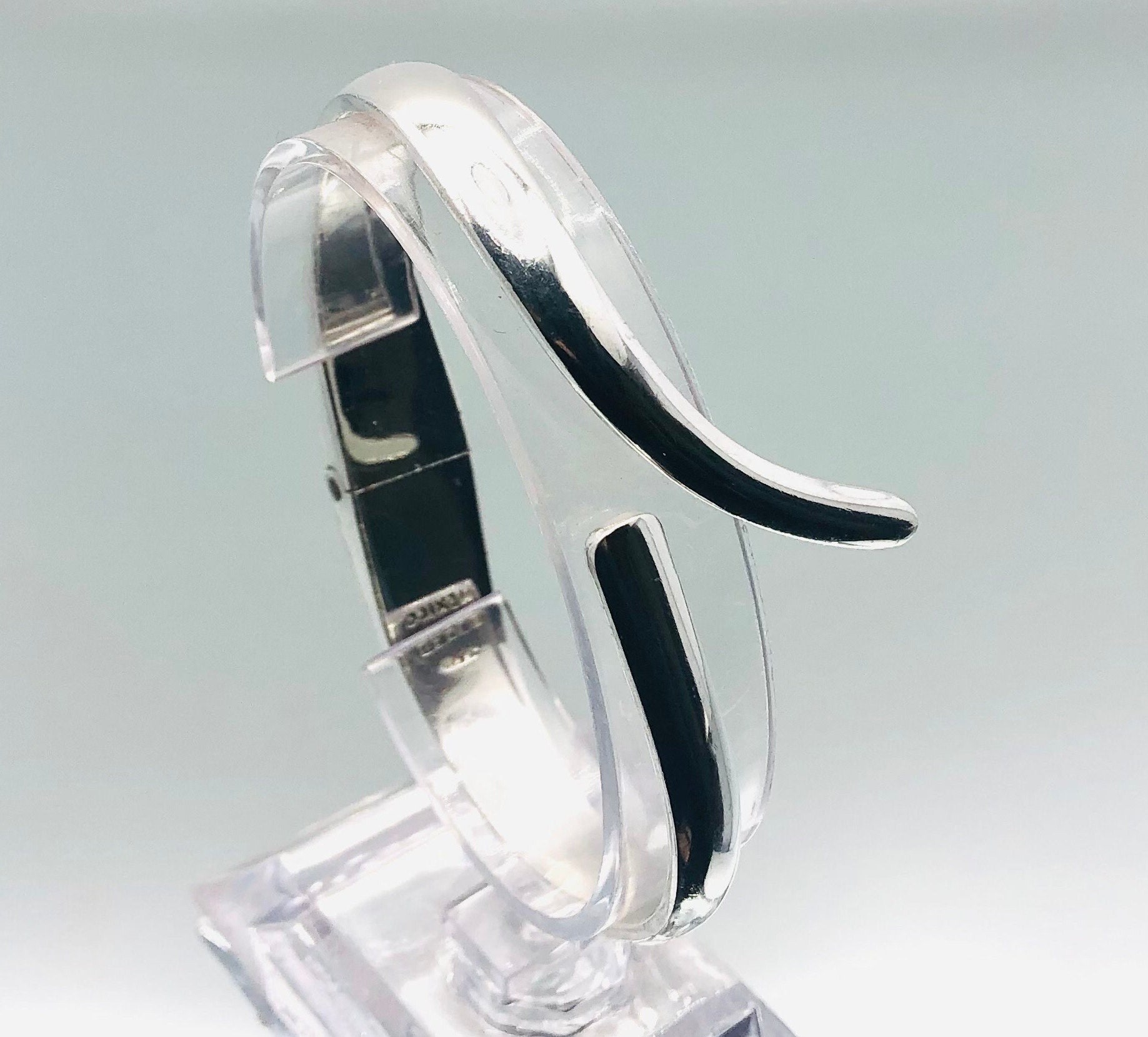 Sterling Silver Hinged Bangle Mexico Vintage - Etsy