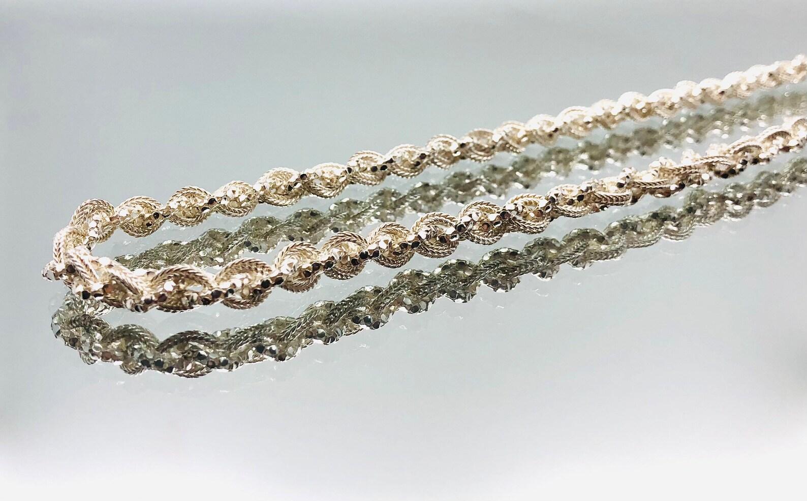 Sterling Silver Fancy Long Chain Necklace Vintage - Etsy