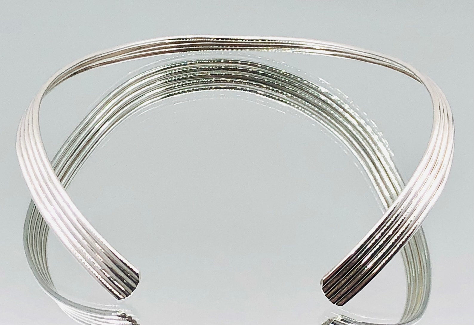 Hi Ho Sterling Silver Heavy Five Strand Torque Collar Necklace Vintage ...