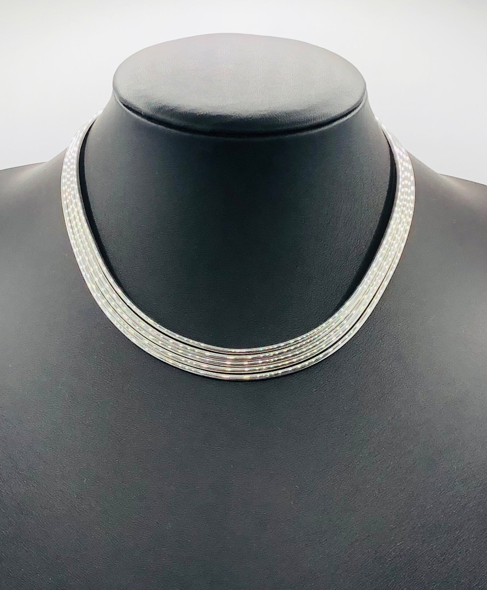 Hi Ho Sterling Silver Heavy Five Strand Torque Collar Necklace Vintage ...
