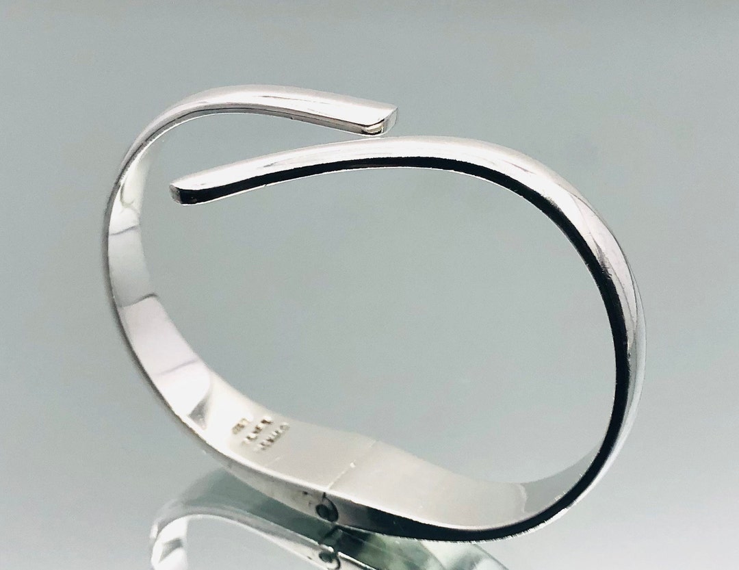 Sterling Silver Hinged Bangle Mexico Vintage - Etsy