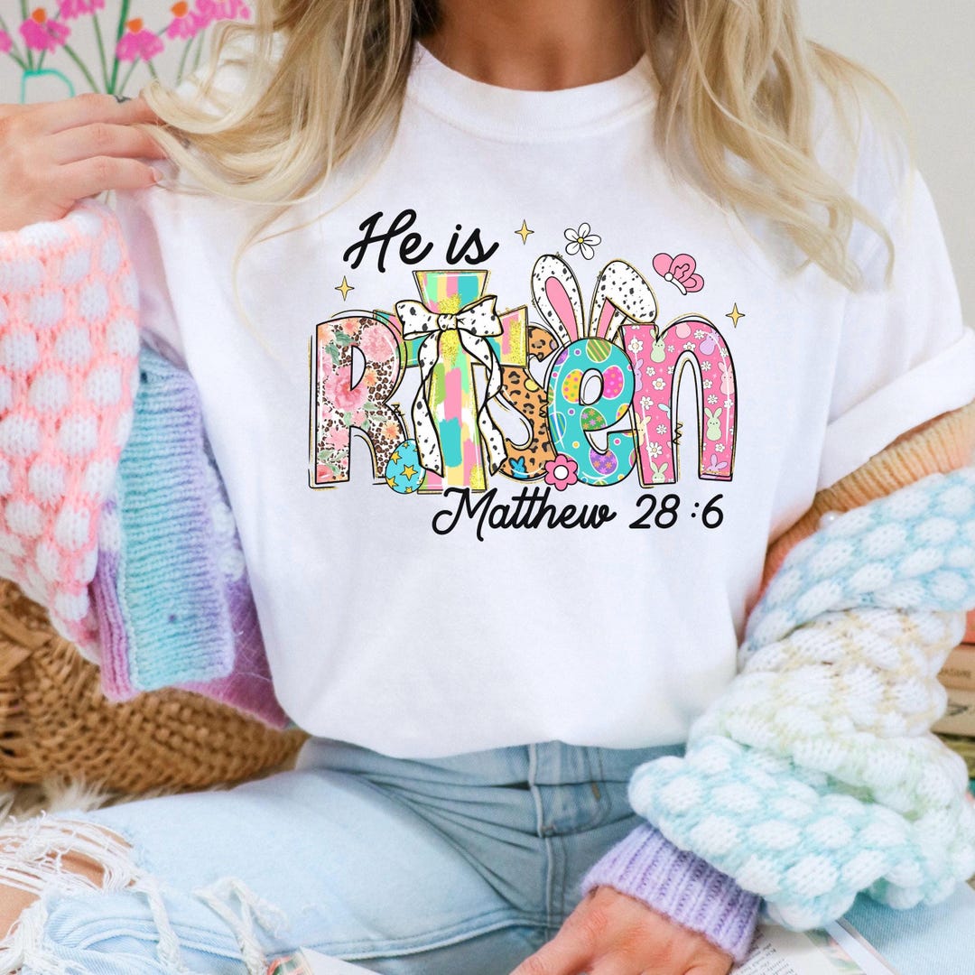 Christian Easter Shirt, He is Risen Shirt, Gift for Christian, Jesus ...