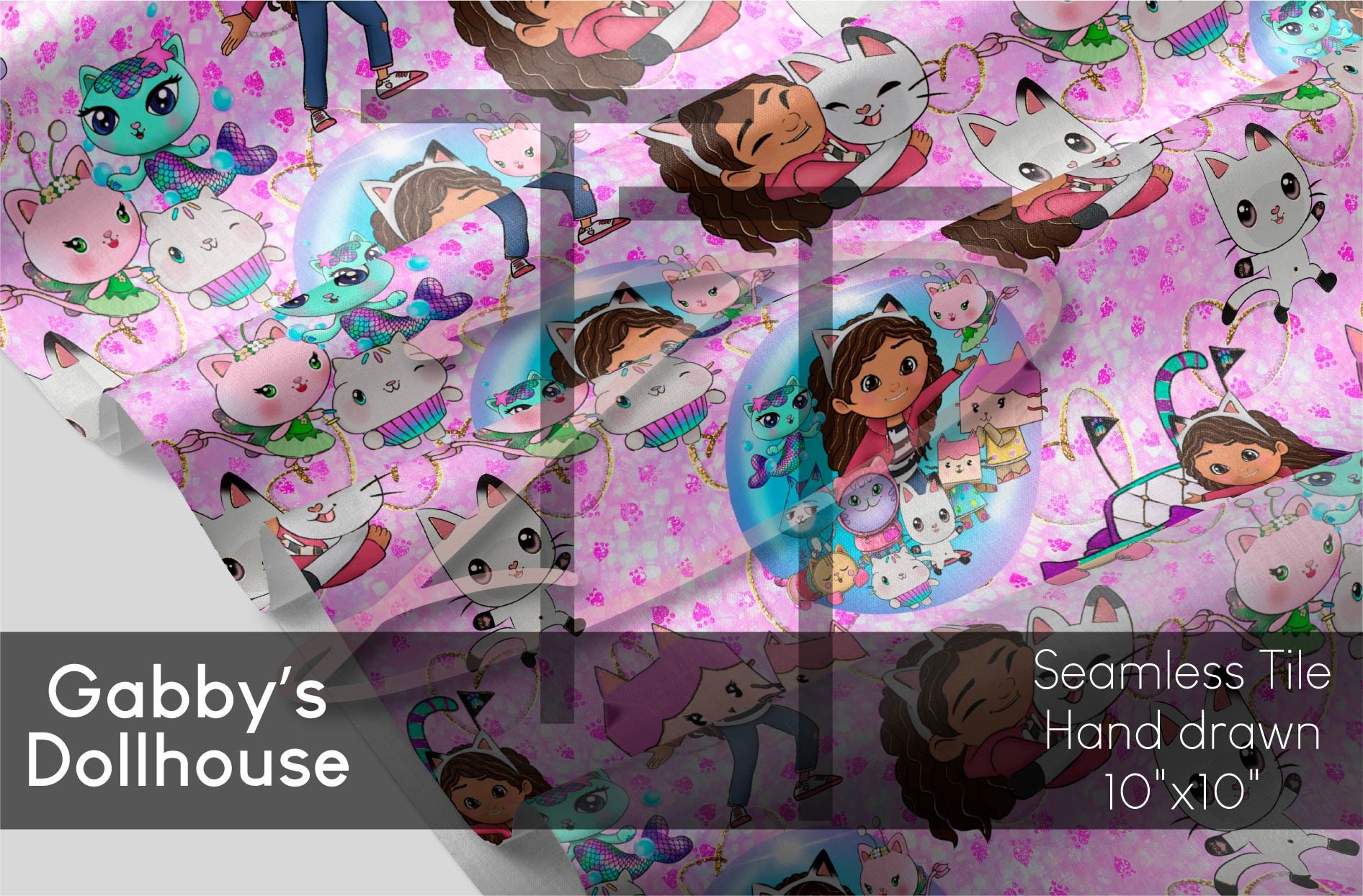 Gabby's Dollhouse Seamless Tile - Etsy