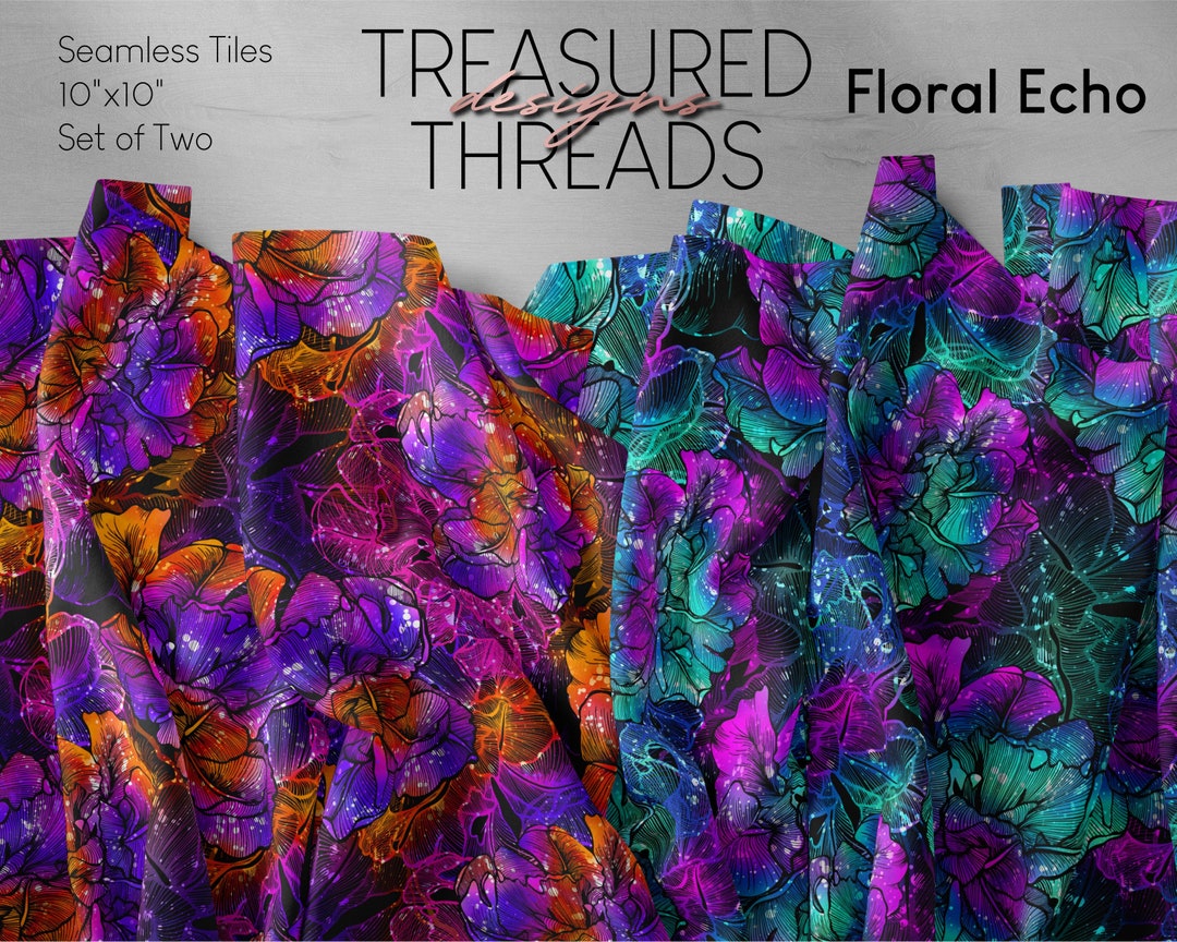Floral Echo Seamless Tiles - Etsy