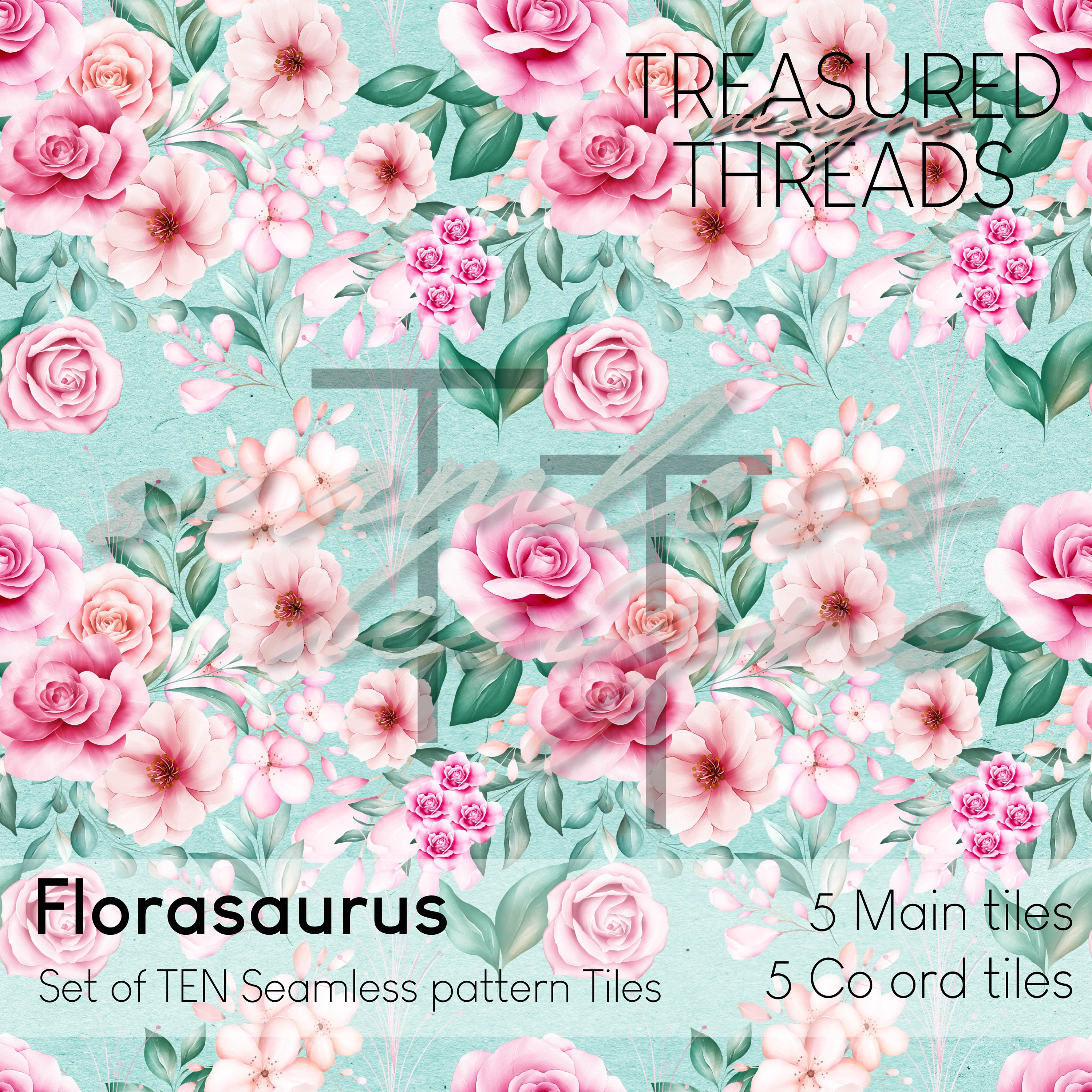 Seamless Pattern Tile Florasaurus - Etsy